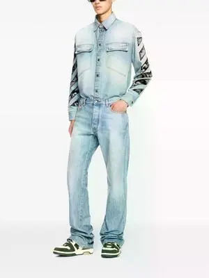 Off-White Straight Leg Jeans - Blue
