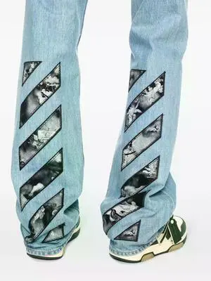 Off-White Straight Leg Jeans - Blue