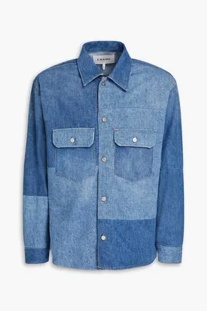 FRAME Paneled Denim Shirt
