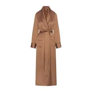SKIMS Woven Shine Long Robe - Sienna