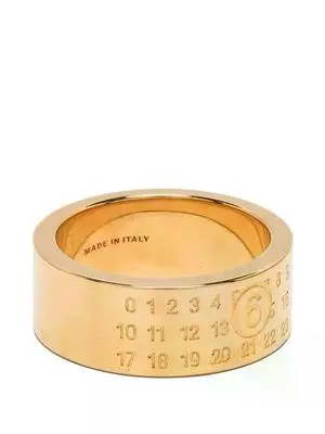 MAISON MARGIELA Numbers-engraved Band Ring - 950 Gold