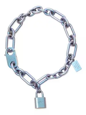 Acne Studios Padlock Chain Necklace - Silver