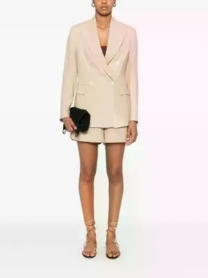Eleventy Linen Double-breasted Blazer - Neutrals