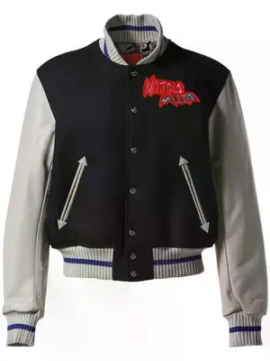 MEMBERS OF THE RAGE Nitro Mega Shrunken Varsity Jacket - Black