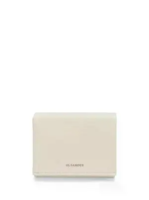 JIL SANDER Logo-stamp Leather Wallet - White
