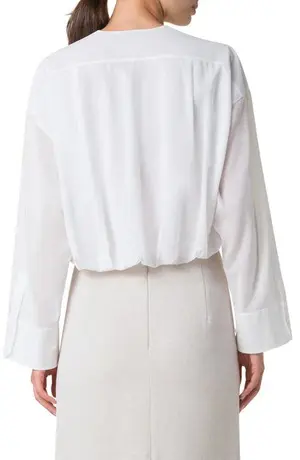Akris Cotton Voile Crop Button-up Shirt