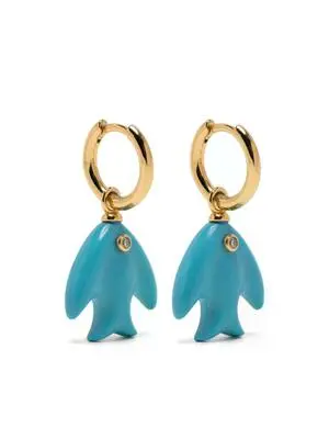 ESHVI Fish Drop Earrings - Blue