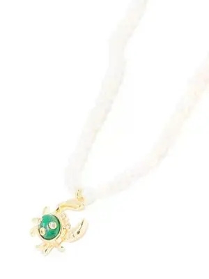 ESHVI Pearl Crab Pendant Necklace - Neutrals