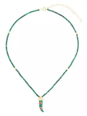 ESHVI Malachite Fang Necklace - Green