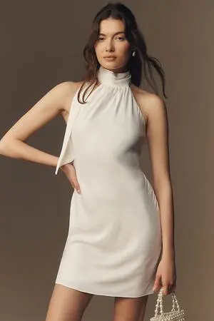 Bhldn Satin Mini Dress - White