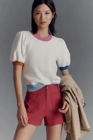 Maeve Puff-sleeve Sweater Tee - Multicolor