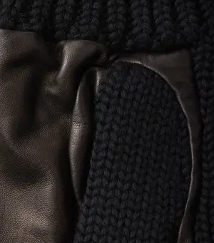 Prada Virgin Wool Nappa Leather Gloves