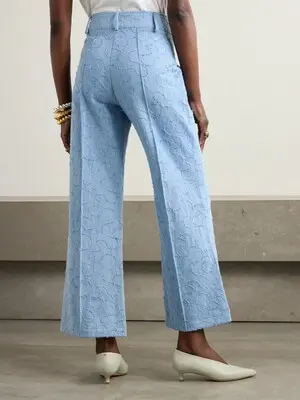 DESTREE Yoshimoto Frayed High-rise Wide-leg Jeans