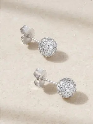 Irene Neuwirth Gumball 18-karat White Gold Diamond Earrings - Silver