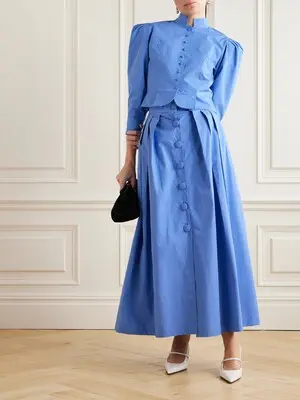 DESTREE Irving Pleated Midi Skirt