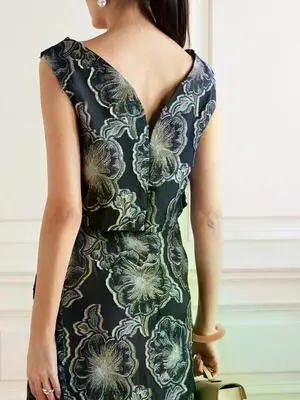 DESTREE Richard Barocco Cropped Fil Coupé Top - Blue