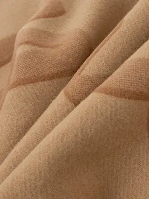 Balenciaga Fringed Printed Wool And Cashmere-blend Scarf - Neutrals