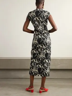 DESTREE Dorothea Cotton-blend Jacquard Wrap Dress