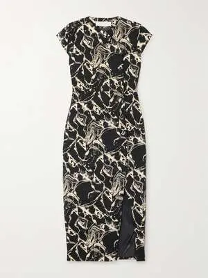 DESTREE Dorothea Cotton-blend Jacquard Wrap Dress