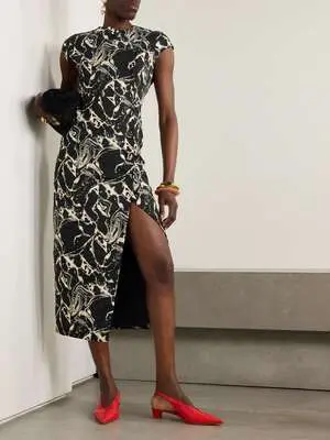 DESTREE Dorothea Cotton-blend Jacquard Wrap Dress