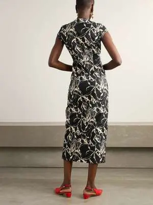 DESTREE Dorothea Cotton-blend Jacquard Wrap Dress