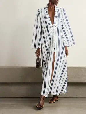 DESTREE Otani Striped Woven Coverup
