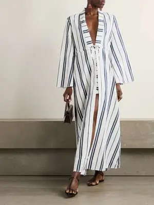 DESTREE Otani Striped Woven Coverup