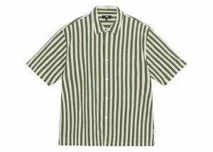 StÜssy Boxy Flat Striped Hem Shirt - Green