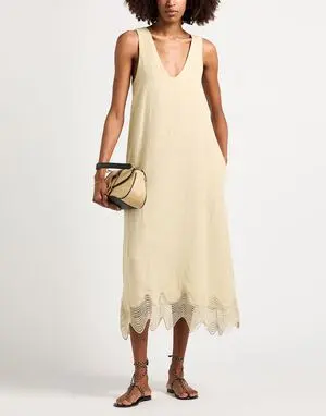 Alpha Studio Linen & Viscose Maxi Dress - Beige