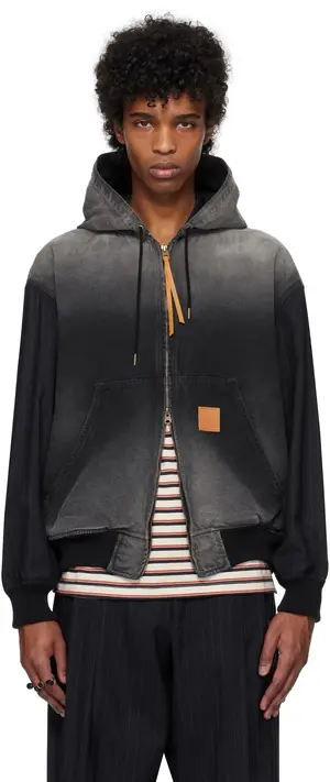 Khoki Vintage-Effect Work Jacket In Black - 60% Off | Editorialist
