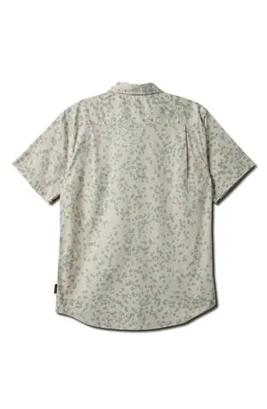 Quiksilver Cosmic Fields Classic Short Sleeve Button-up Shirt - Silver Birch
