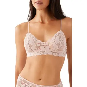 Wacoal Feeling Famous Bralette - Rose Smoke/ White