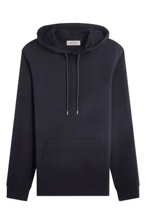 Bugatchi Cotton & Modal Blend Pullover Hoodie - Black