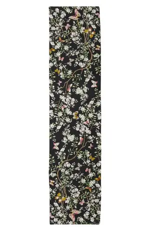 Echo Spring Unfolding Silk Oblong Scarf - Black