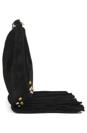 Jeffrey Campbell Lyrical Suede Crossbody Bag - Black Suede