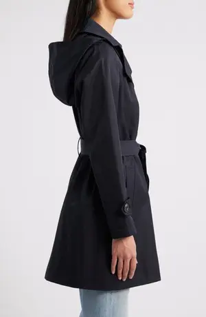 Sam Edelman Short Trench Coat - Navy