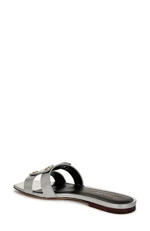 Veronica Beard Via Slide Sandal - Silver