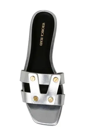 Veronica Beard Via Slide Sandal - Silver