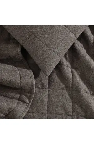 Calvin Klein Mélange Flannel Quilt - Chocolate