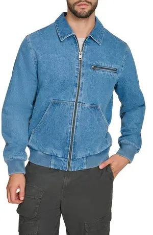LEVI'S Western Bomber Jacket - Medium Wash Denim