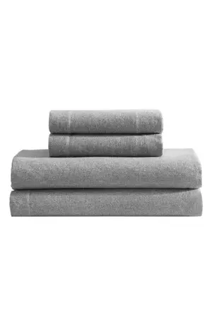 Calvin Klein Mélange Flannel Sheet Set - Silver Grey