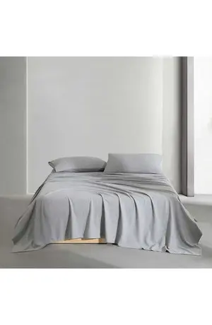 Calvin Klein Mélange Flannel Sheet Set - Silver Grey