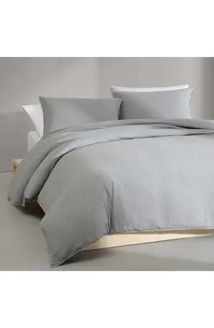 Calvin Klein Mélange Flannel Comforter & Sham Set - Silver Grey