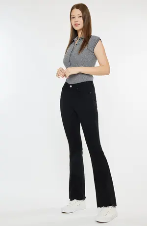 KANCAN Brenna High Rise Bootcut Jeans - Black Wash