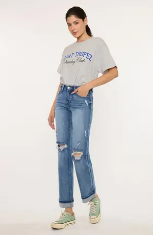 KANCAN Carrie Essentials Mid-rise True Straight Jeans