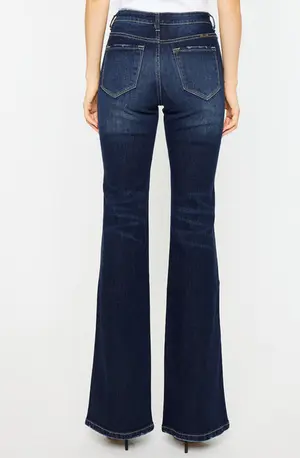 KANCAN Luke High Rise Flare Jeans - Dark Wash