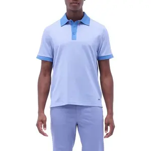 Bugatchi Tipped Cotton Piqué Polo Classic Blue
