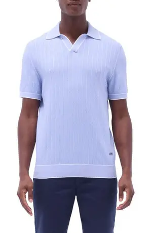 Bugatchi Johnny Collar Rib Polo - Sky