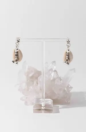 CHILD OF WILD Lakshmi Cowrie Shell Hoop Earrings