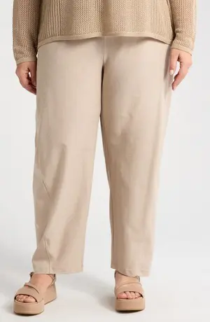 Eileen Fisher Lantern Ankle Pants - Wheat